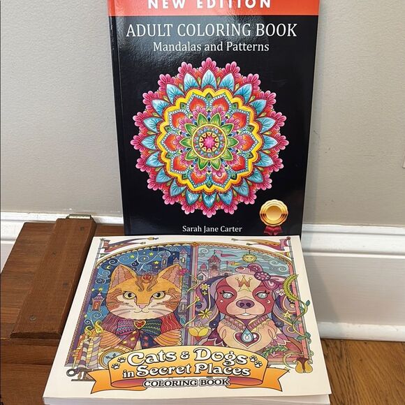Office | Adult Coloring Book Bundle Mandalas And Cats Dogs Coloring ...